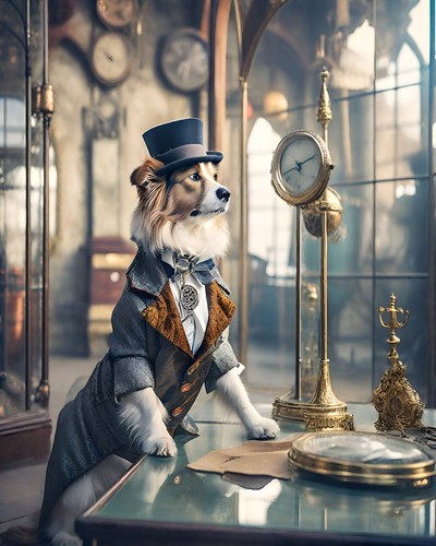 Steampunk Inventor Dog Art Print Wall Hanging Picture Photo Photograph ...