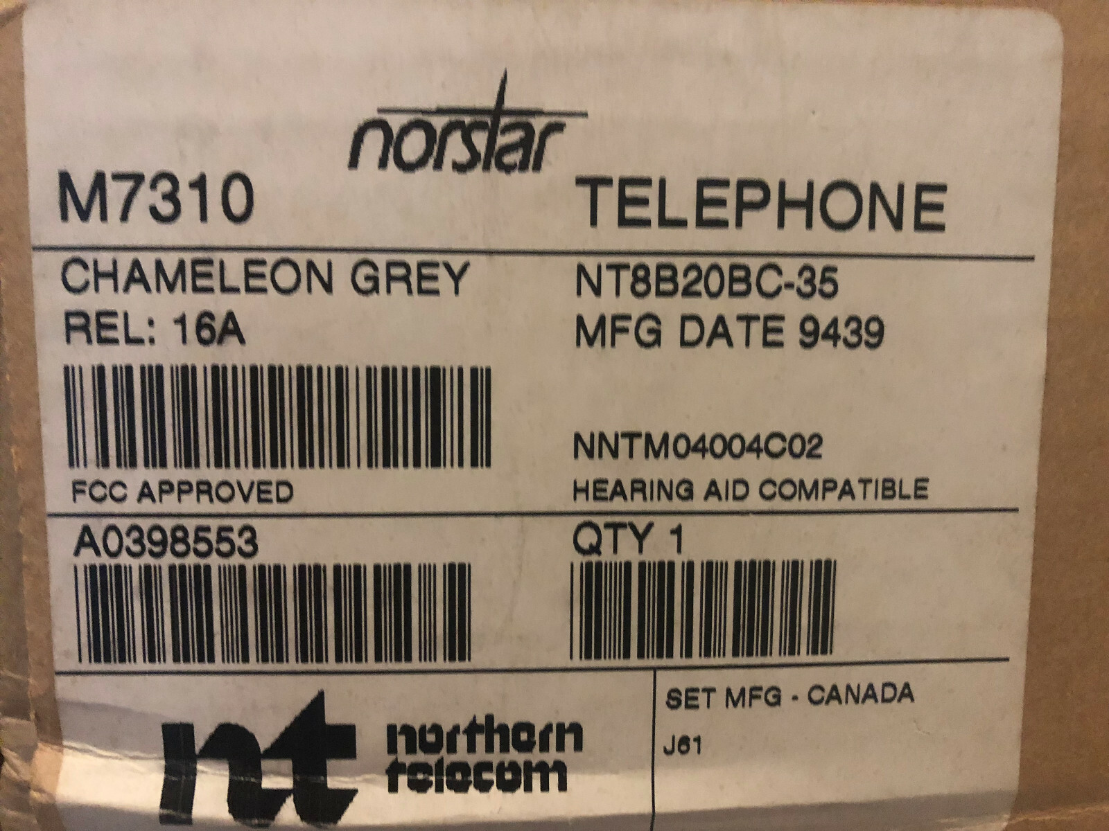 Details about Avaya Norstar Meridian Nortel M7310 Telephone Ash | eBay