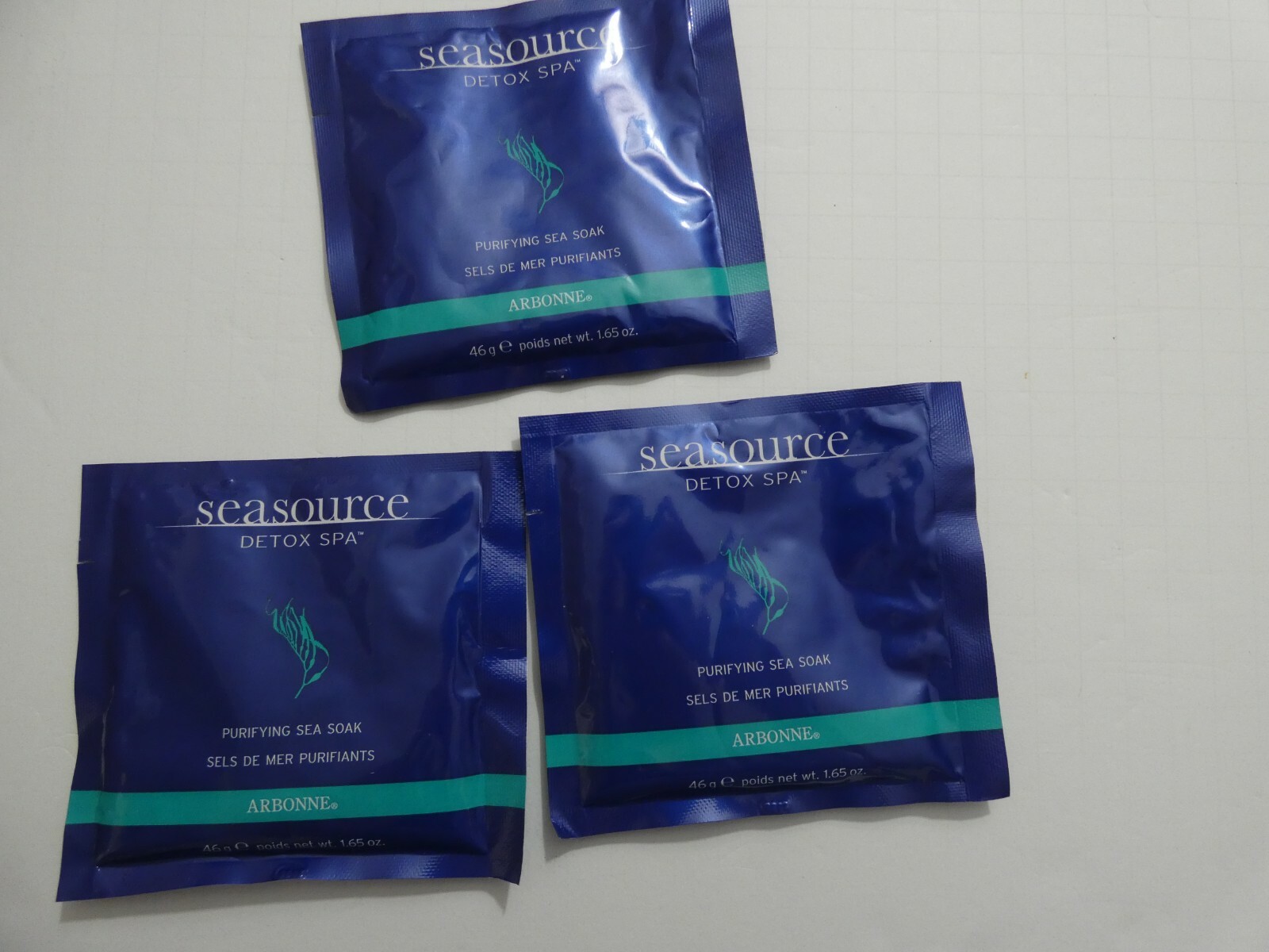 Arbonne Set of 3 Seasource Detox Spa Purifying Sea Soak 1.65 oz Each ...