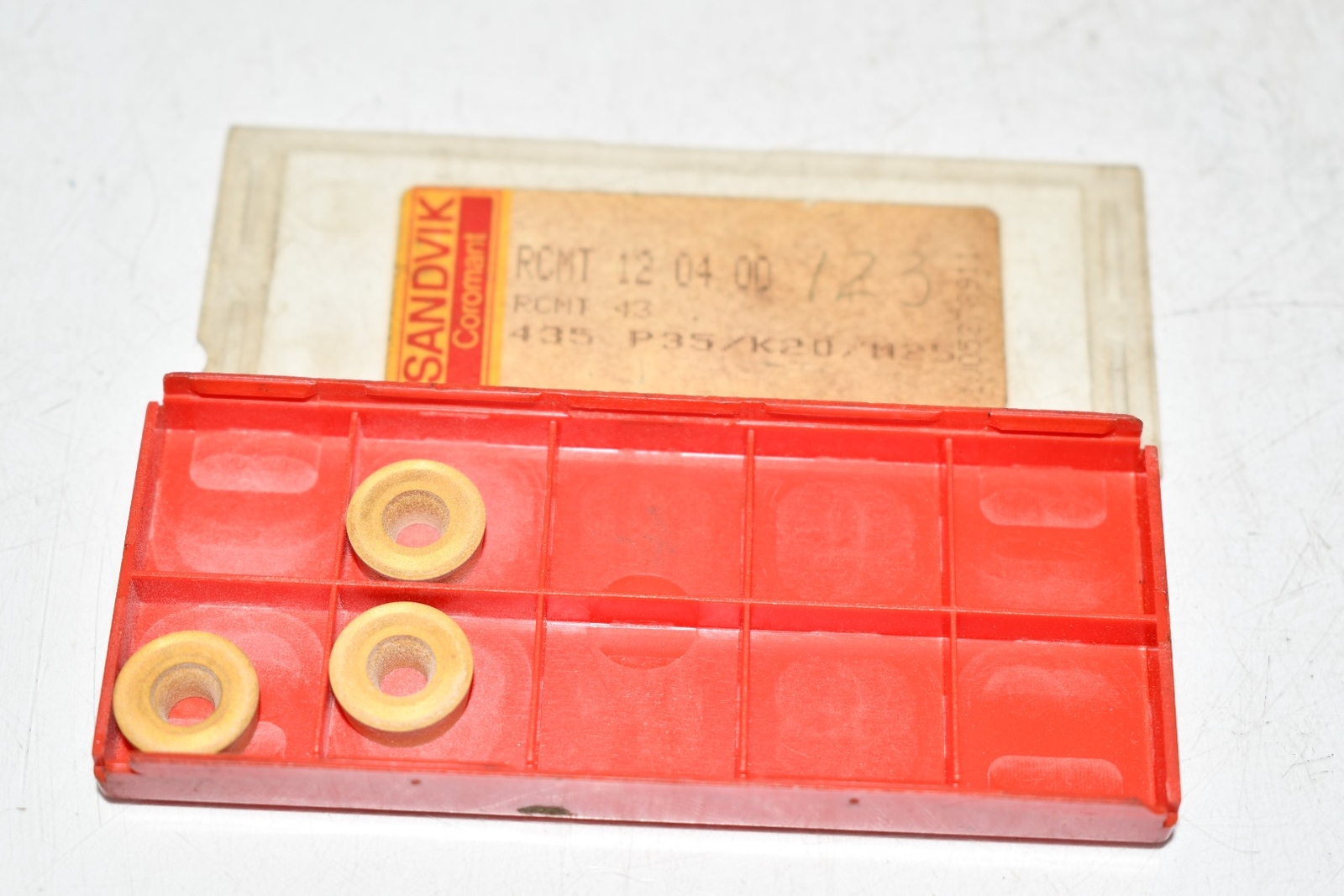 Pack of 3 NEW Sandvik RCMT 12 04 00 435 K20 Carbide Inserts Indexable ...