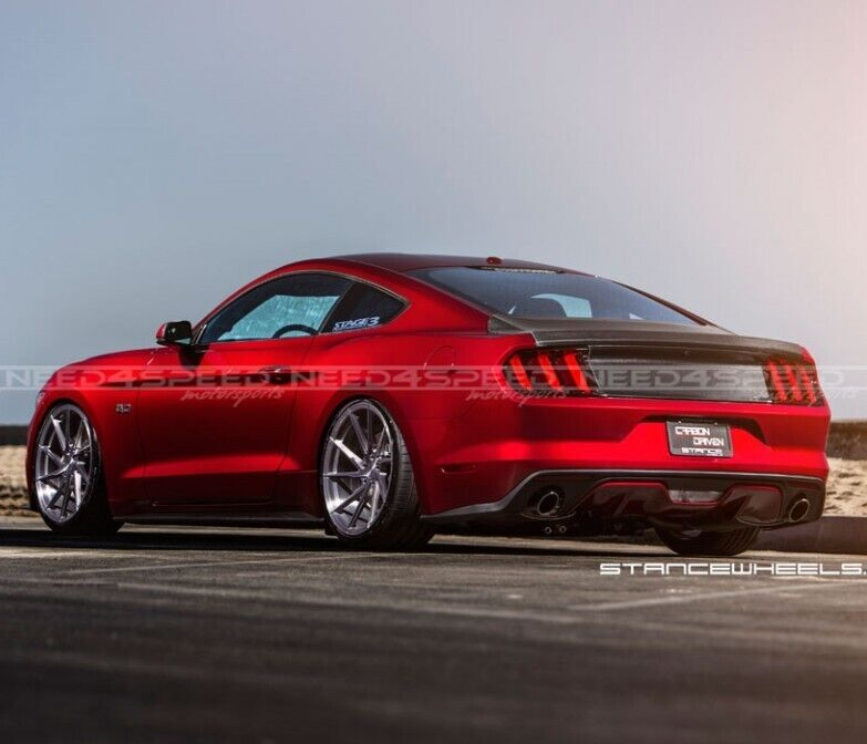 20'' Stance SF01 Brushed Silver Staggered wheels for Ford Mustang S650 ...