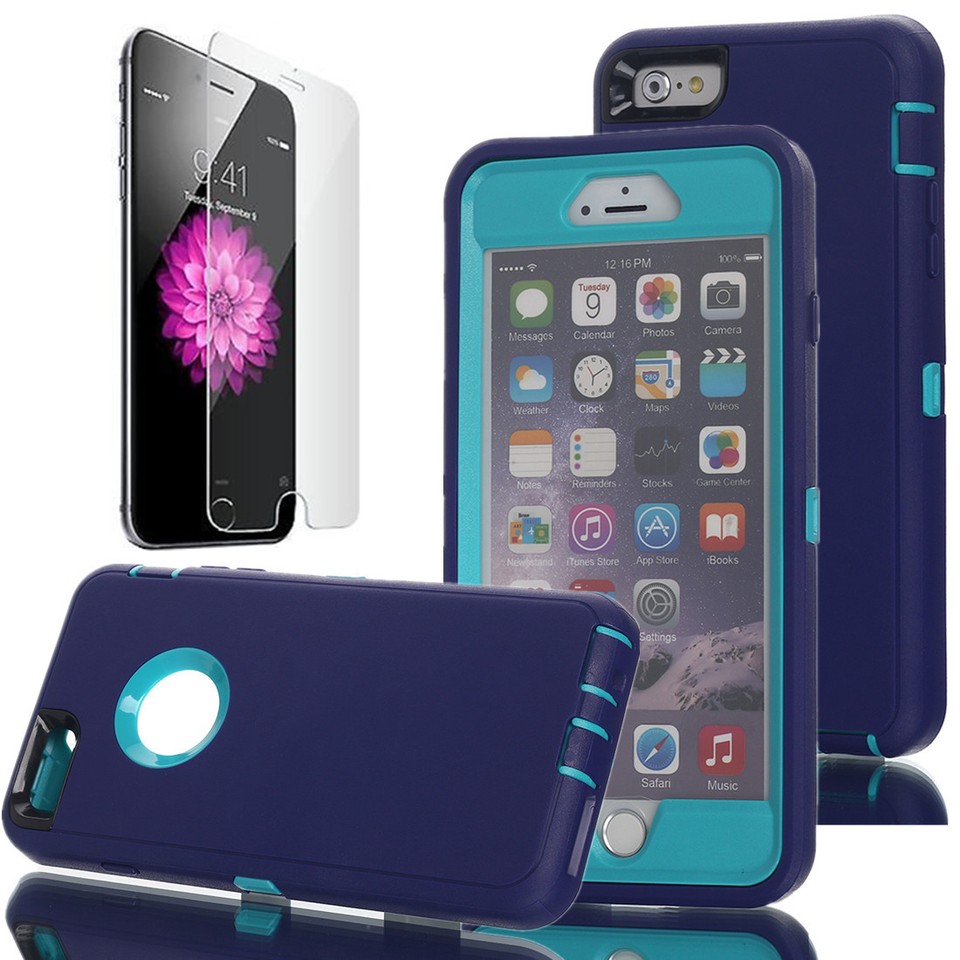 For iPhone 7 8 Plus Case Hybrid Shockproof Heavy Duty Cover Screen ...
