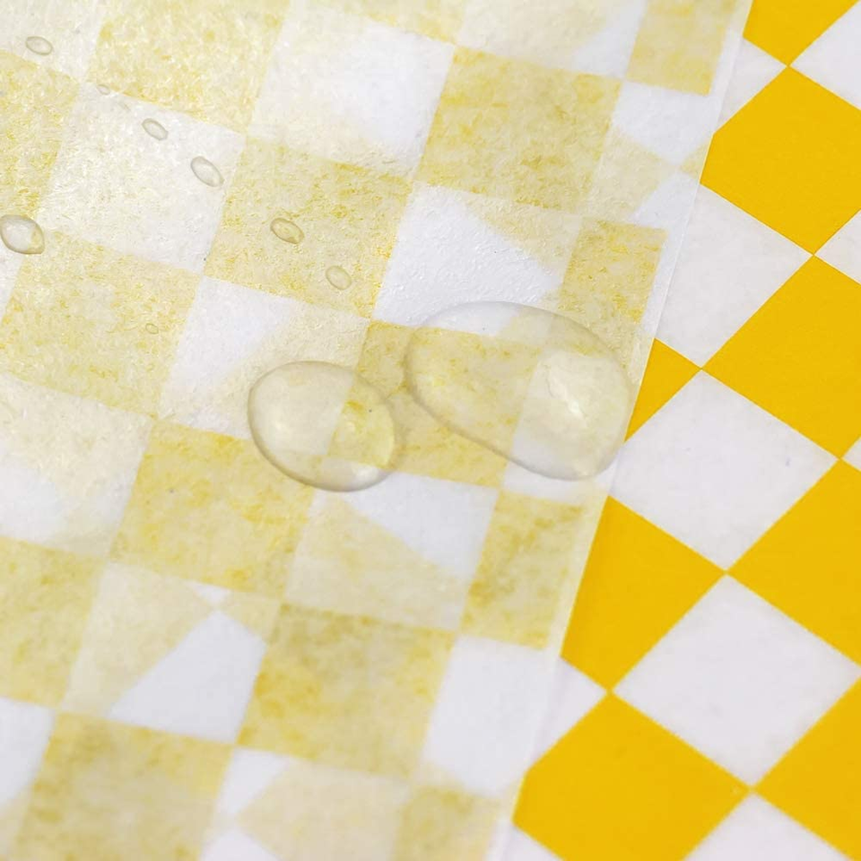 100 Sheets Checkered Dry Waxed Deli Paper Sheets, Paper Liners for ...