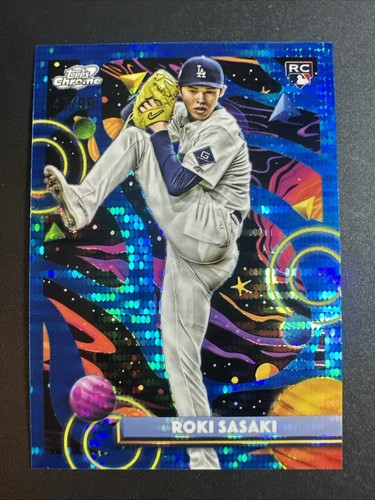 2025 Topps Chrome Cosmic Baseball Roki Sasaki Blue Moon RC /99 Dodgers ...