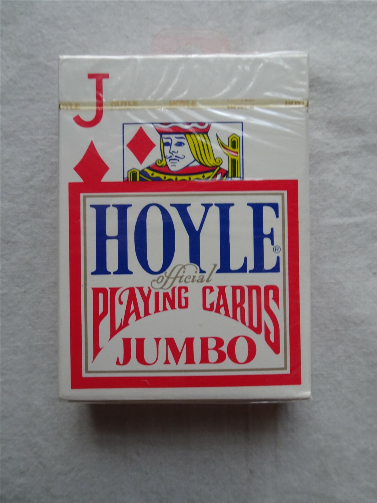 Vintage Deck of Hoyle Jumbo Poker Playing Cards, Red Shell Back No ...