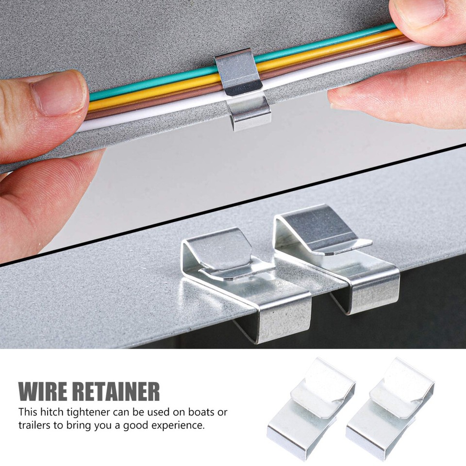 25 Pcs Metal Small Wire Retainer Clips Spring Cable Holder Holders ...