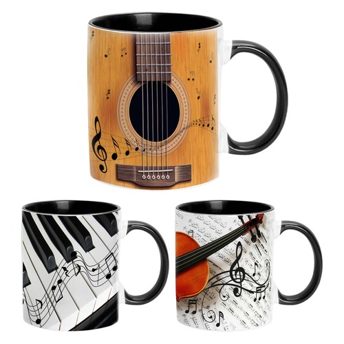 Music Themed Coffee Mugs Coffee Travel Mug Guitar Cup Guitars Piano ...