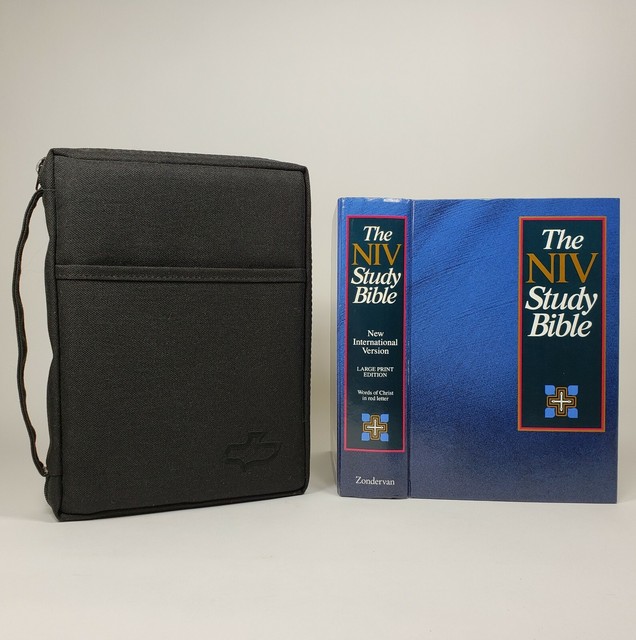 Zondervan NIV Large Print Study Bible With Zippered Carrying Case EBay zondervan-niv-large-print-study-bible-with-zippered-carrying-case-ebay