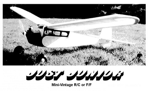 Model Airplane Plans (RC / FF): Mini-Vintage JUST JUNIOR 48" for 1-1 ...