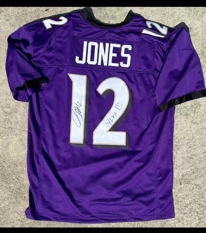 Jacoby Jones Ravens XLVII Authentic Hand Signed Custom Jersey ...