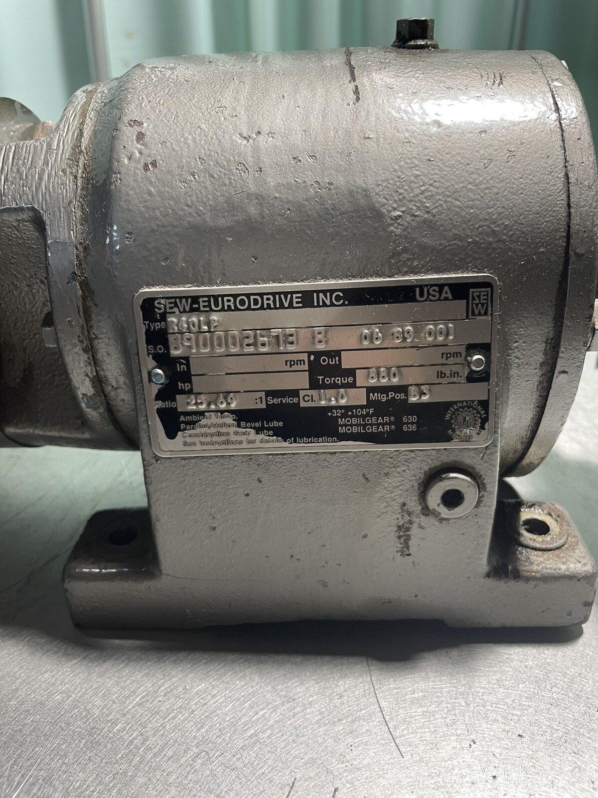 Sew-Eurodrive 890002673 8 GEARMOTOR with baldor moter CDP3440 | eBay
