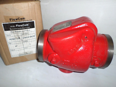 ⭐NEW⭐ FLOWCOM VCG01-114 FIRE SPRINKLER 4"CHECK VALVE GROOVED ENDS for ...