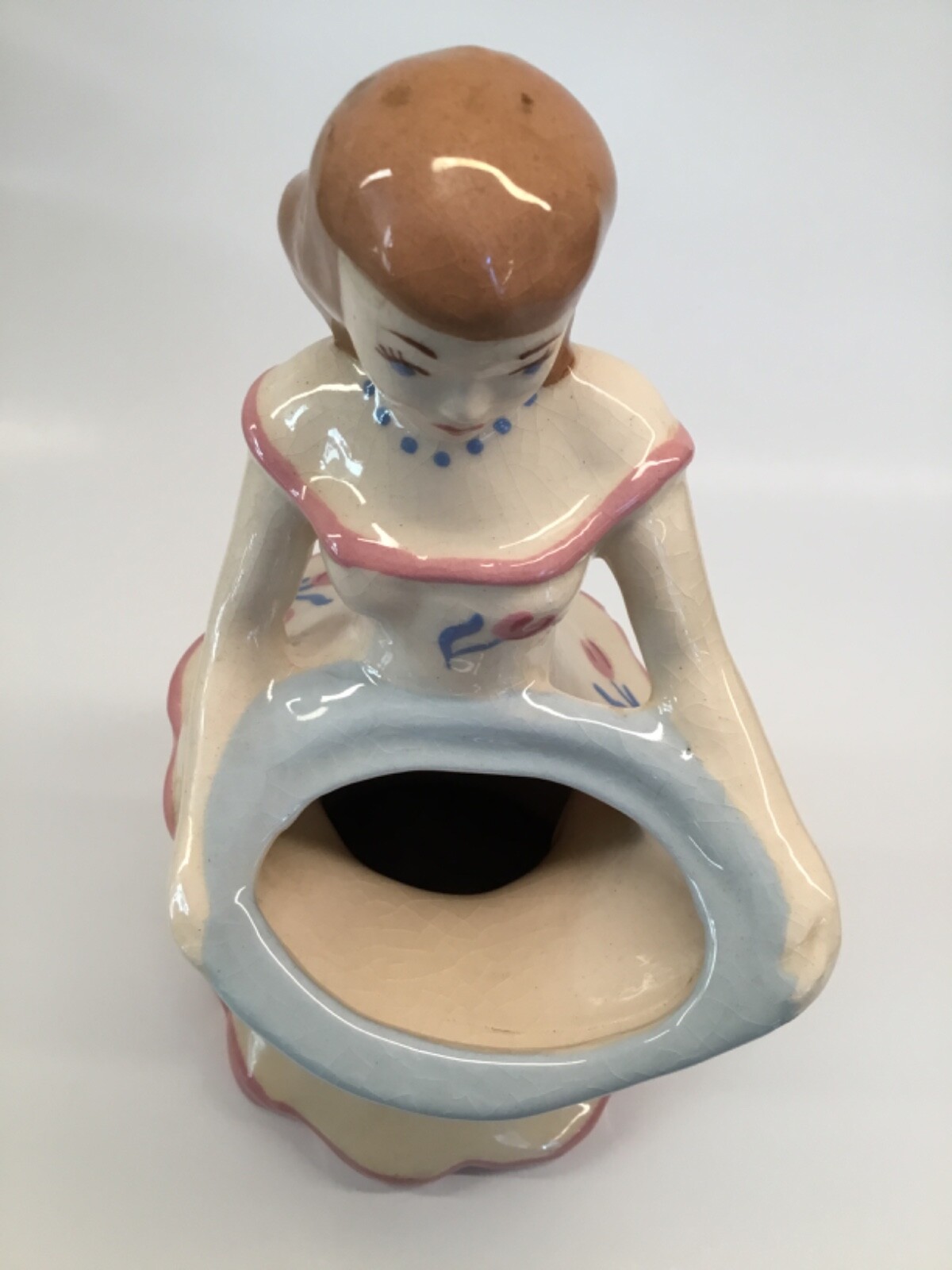 VTG 1940s California Pottery Weil Ware Girl & Basket Vase - 10.5”T | eBay