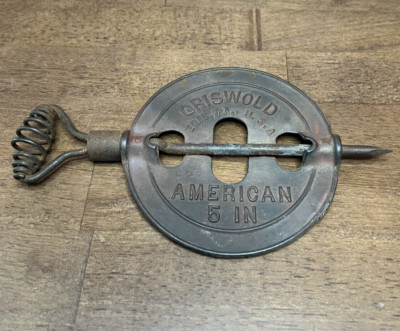 Vintage GRISWOLD AMERICAN 5" Reversible Steel Spindle Flue Damper Erie ...