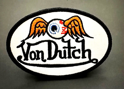 VINTAGE STYLE VON DUTCH FLYING EYEBALL EMBROIDERED IRON-ON PATCH... | eBay