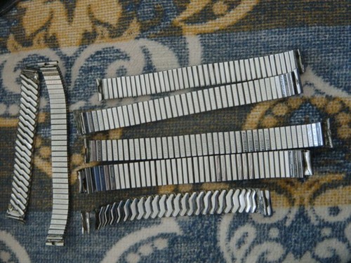 Vintage expander stretchy stainless watch strap straps various mens ...
