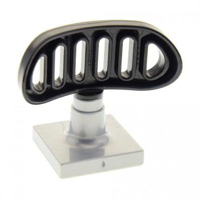 1x LEGO Duplo Antenna Radar 2x2 Black Rotatable Foot Base Perl Grey ...