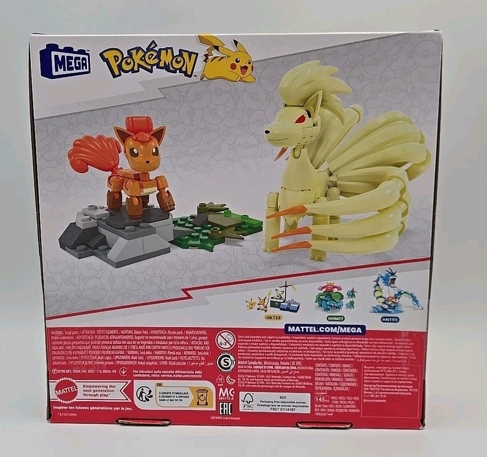 Mega Pokemon Vulpix Ninetales Evolution Mega Construx Brand New Sealed ...