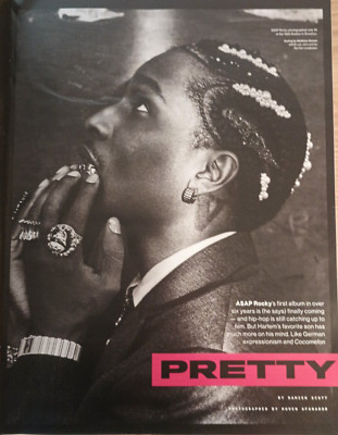2024 ASAP ROCKY A$AP ROCKY ORIGINAL UNFRAMED magazine PROMO AD 10 x 13 ...