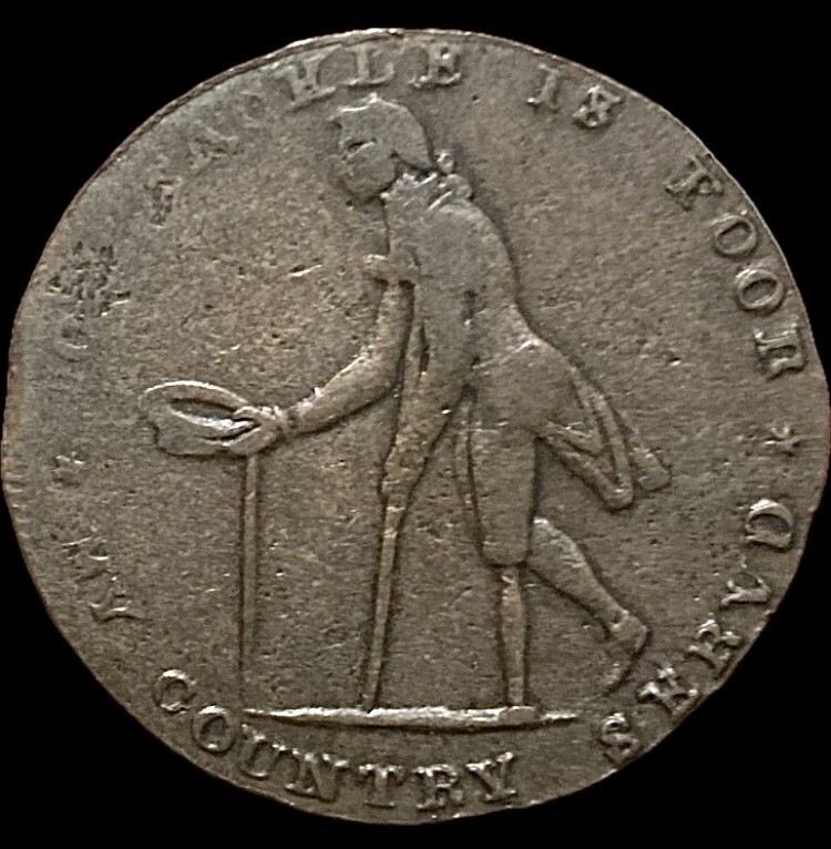 1700s Great Britain Middlesex Tom Tackle Half Penny Conder Token | eBay