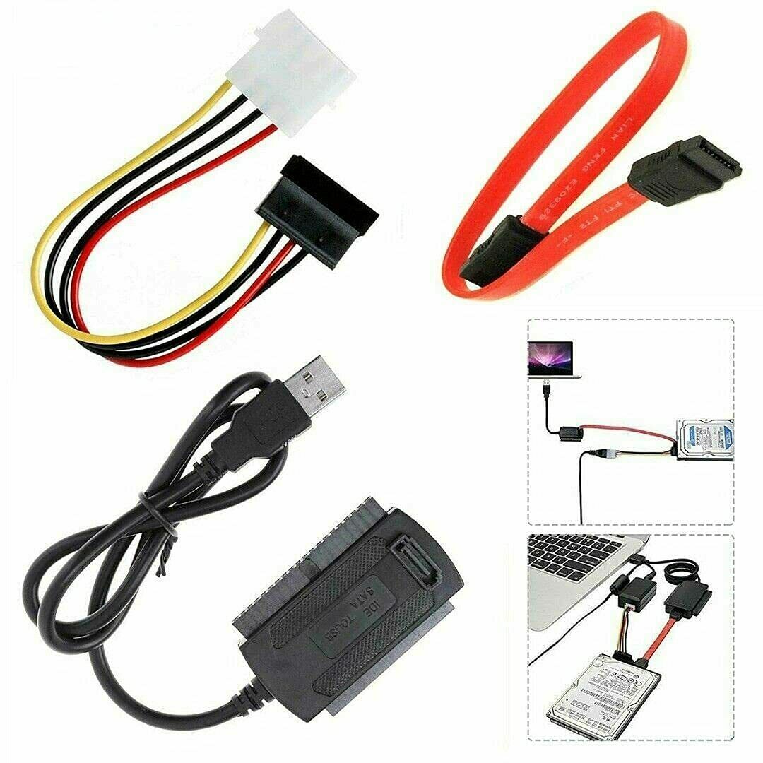 USB2.0 2.5"/3.5" IDE+ SATA Hard Disk Drive HDD to USB 2.0 Cable + UK ...
