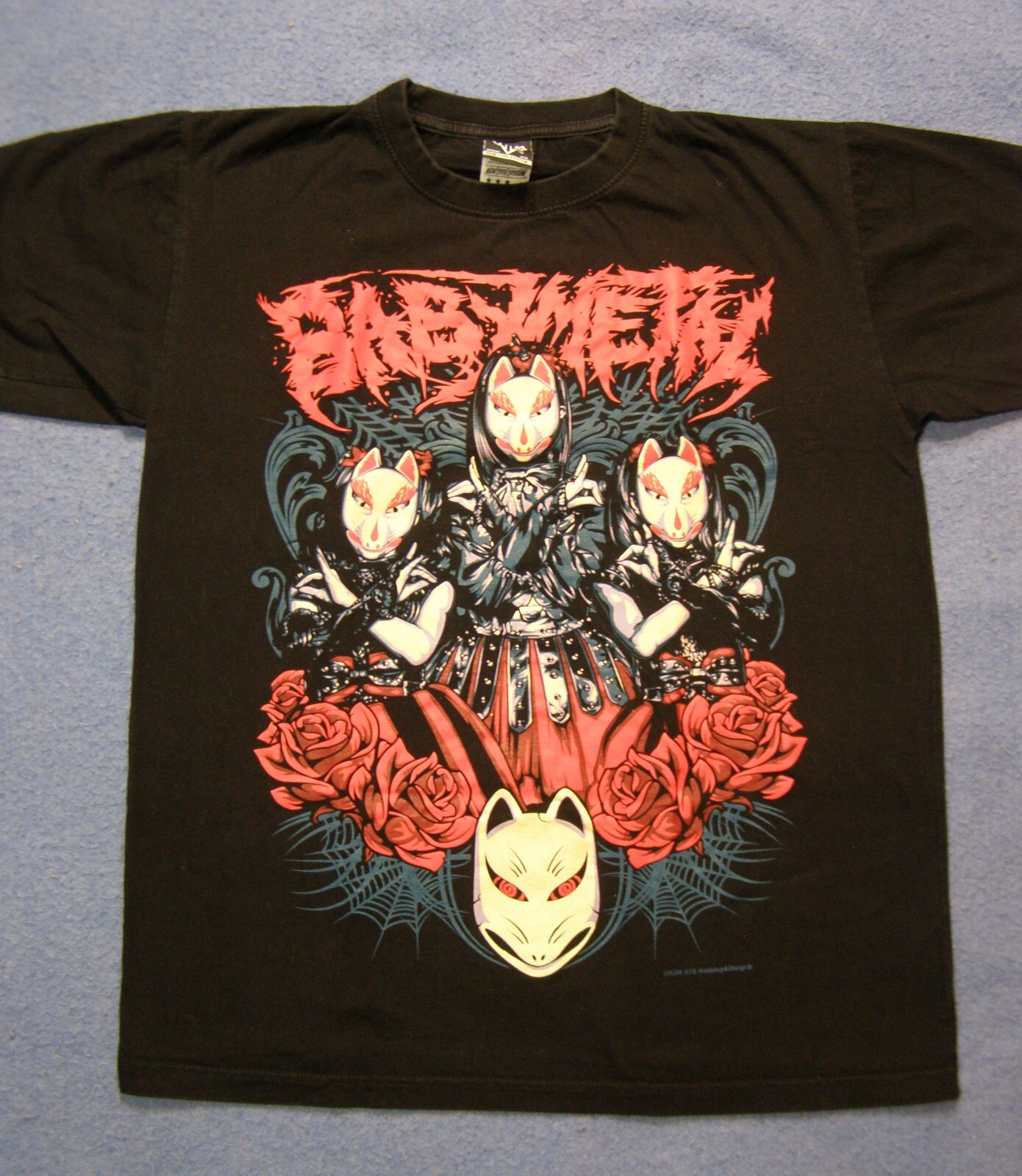 Babymetal Concert Tour T-Shirt Foxes and Roses Black … - Gem