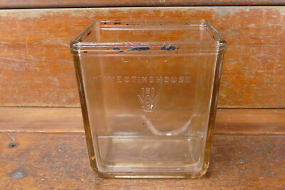 RARE Antique Westinghouse Co Clear Wet Glass Battery Jar - No Lid/Top ...
