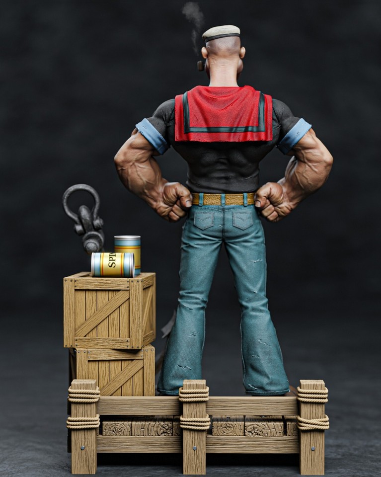 Popaye Painted 1/4 3D Printed 12K Figure Statue Resin Model Kit | eBay