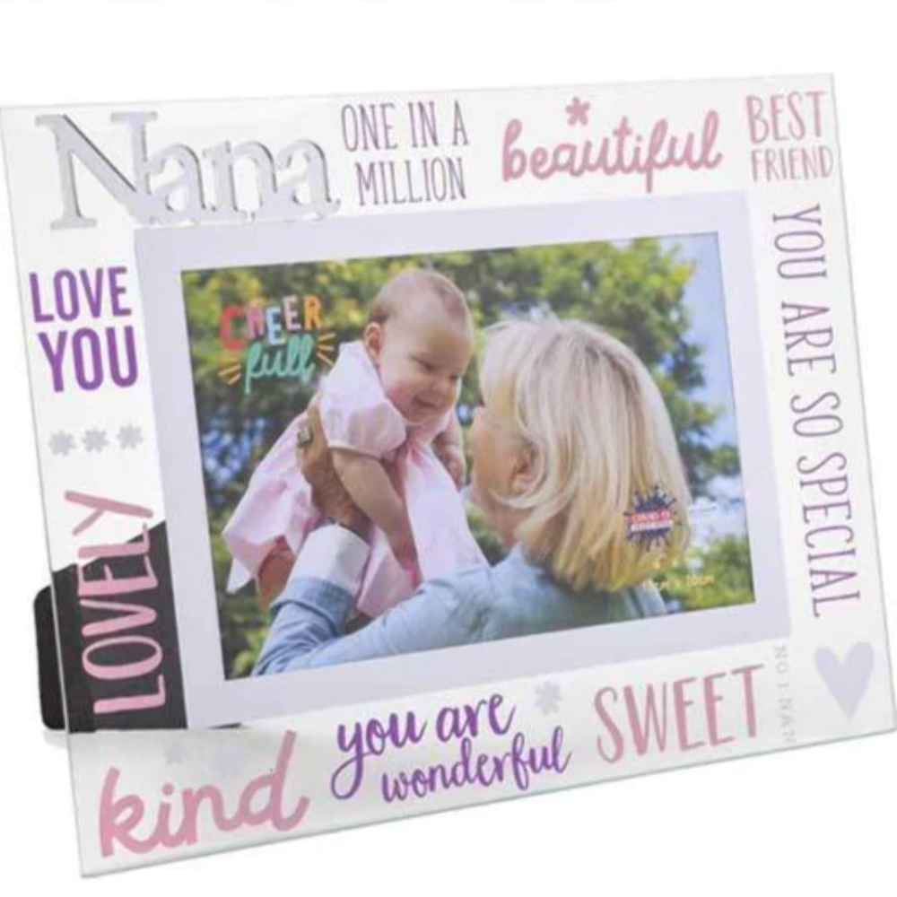 Nana 3D Word Glass & Mirror 6x4 Photo Frame | eBay