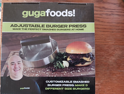 Guga Foods Adjustable Smashed Burger Press Kit, Hamburger Patty Maker ...