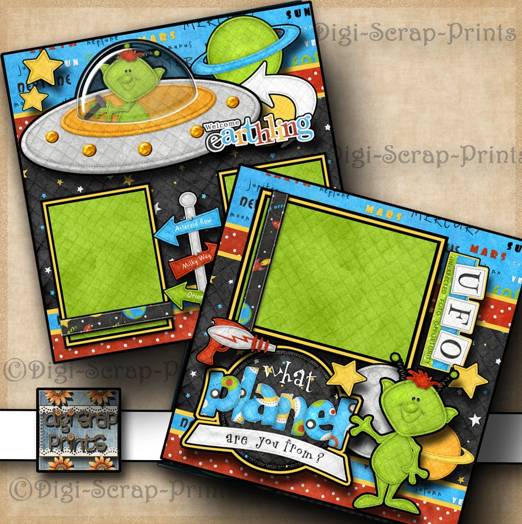 Planets Scrapbook Paper