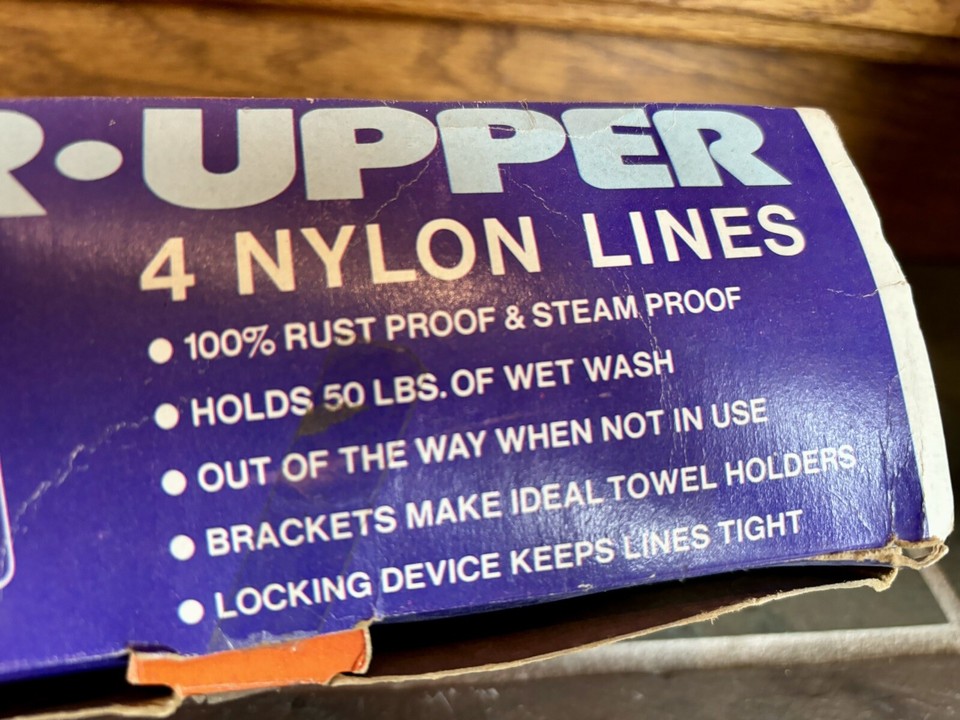 Vintage NOS Hanger Upper Retractable Clothesline Includes Hardware ...