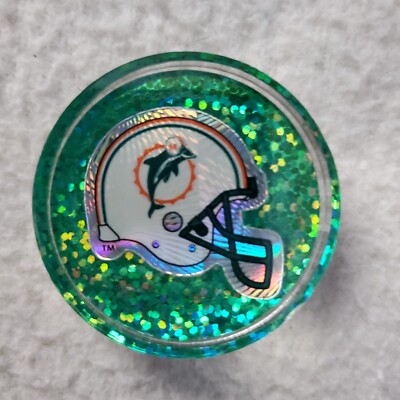 MIAMI DOLPHINS "ACRYLIC DISC" PERFECT FOR DESK OR A GOOD LUCK CHARM ...