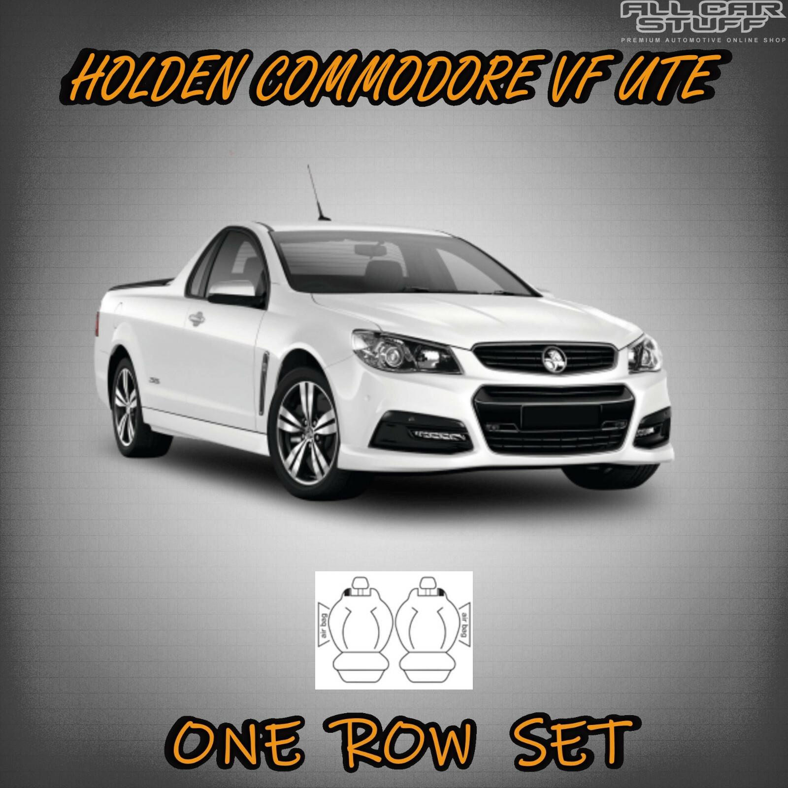 SharkSkin Neoprene Front Seat Covers for Holden Commodore VF Ute 05/ ...