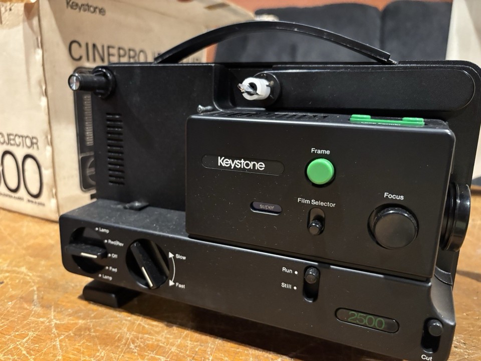 Keystone 2500 Projector Dual 8mm & Super 8 Film Varibale Speed Box | eBay