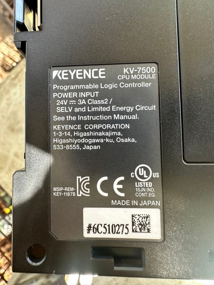 KEYENCE KV-7500 PLC CPU MODULE SET KV-SIR32XT KV-SAD04 KV-SDA04 ...