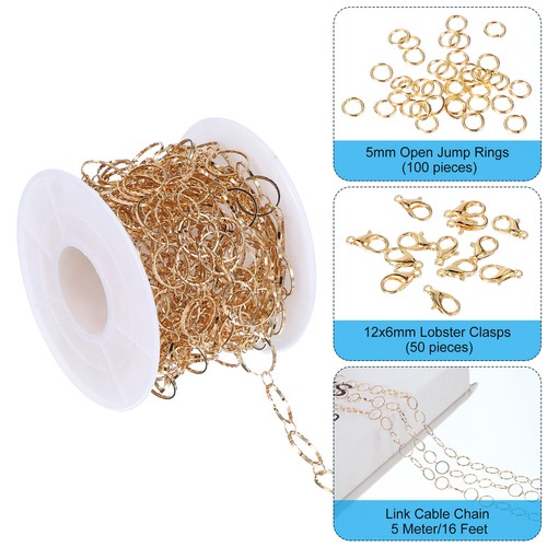 Jewelry Chain, 16Ft 10mm Embossed Circle Chains, Gold | eBay