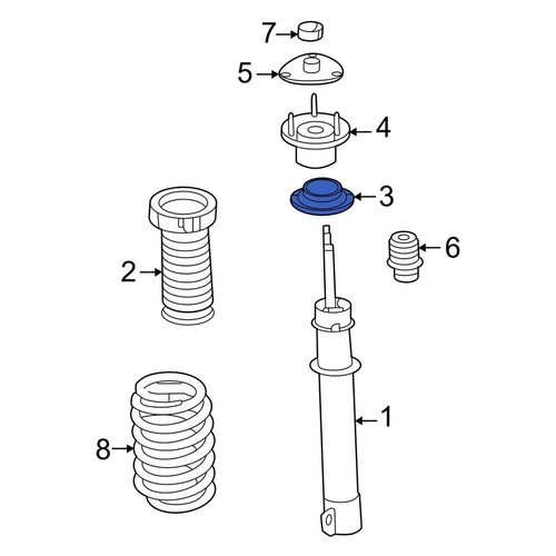 For Jeep Grand Cherokee 2022-2024 Jeep 68375025AA Coil Spring Insulator ...