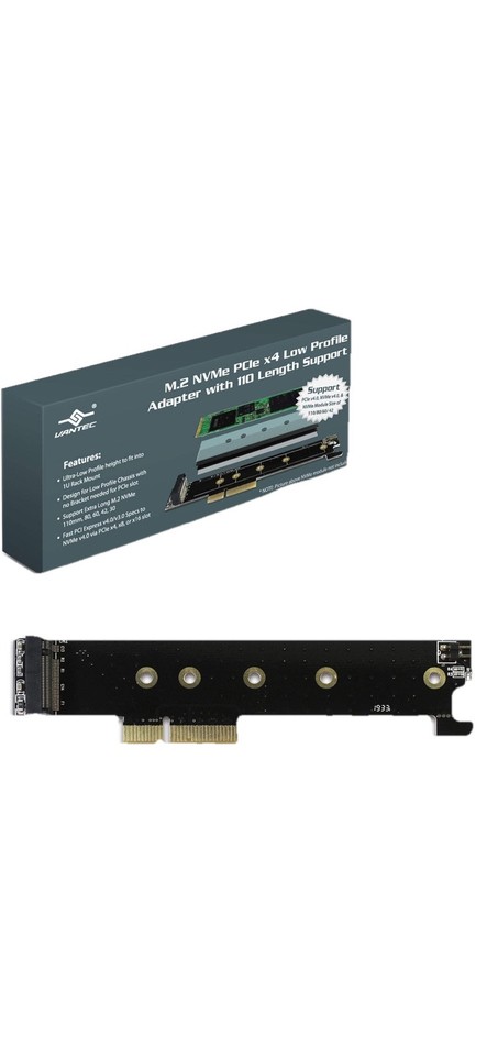 Vantec M.2 NVMe PCIe X4 Low Profile Adapter With 110 Length Support | eBay