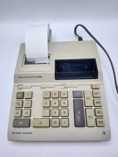 Texas Instruments TI-5130 Electronic Calculator Printer Adding Machine ...