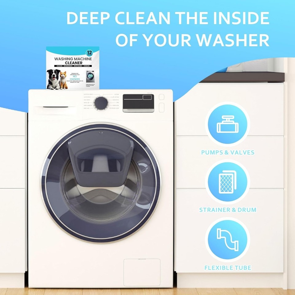 Uproot Clean Washer Machine Cleaner Tablets-24Pack-12 Month Supply for ...