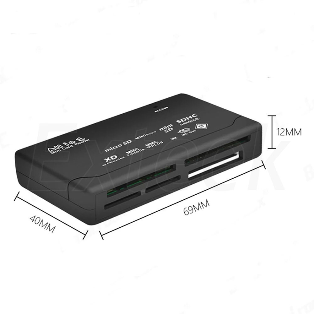 USB 2.0 All in One Multi Memory Card Reader MS M2 CF XD Micro SD HC ...