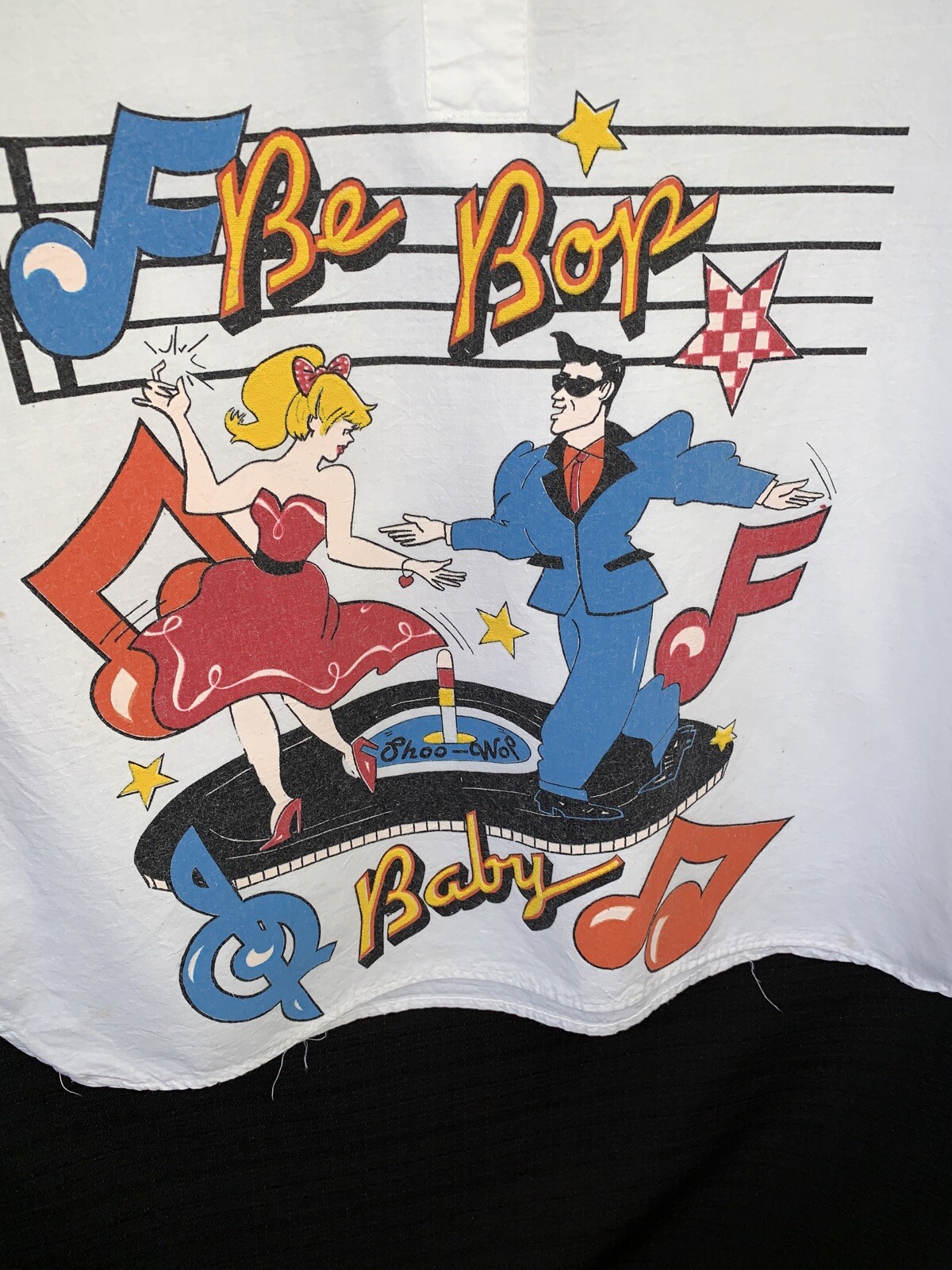 VTG BE BOP BABY SHOE-WOP MILITARIES EQUIPMENT BUTTONS WOMEN SHIRT MUSIC ...