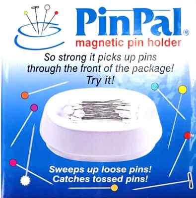 PinPal Magnetic Pin Holder for Loose Pins & Clips WHITE Magnetic Small ...