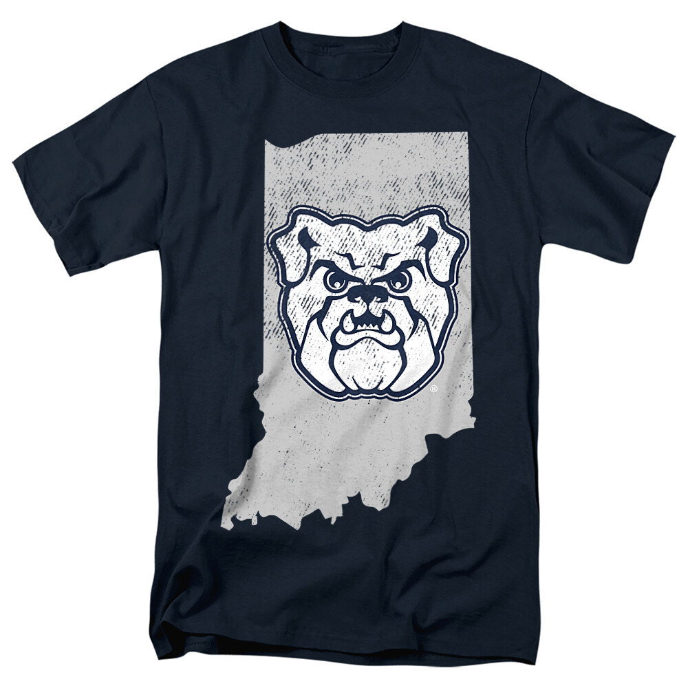 Butler University Adult T-Shirt State Of Indiana, Navy, S-5XL | eBay