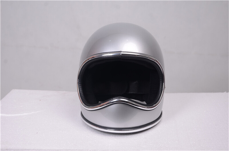 Full Face Motorcycle Helmet Retro Style Rider Small Helmet with Shield ...