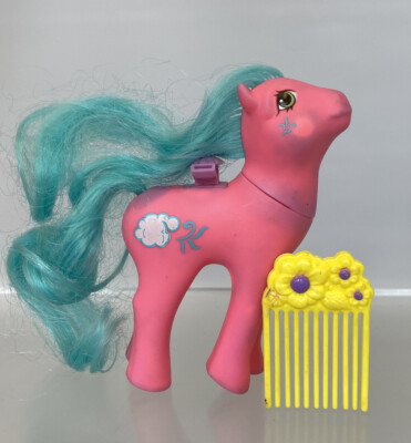 Vintage G1 My Little Pony Flutter Ponies Cloud Puff Pink Figure 1987 No ...