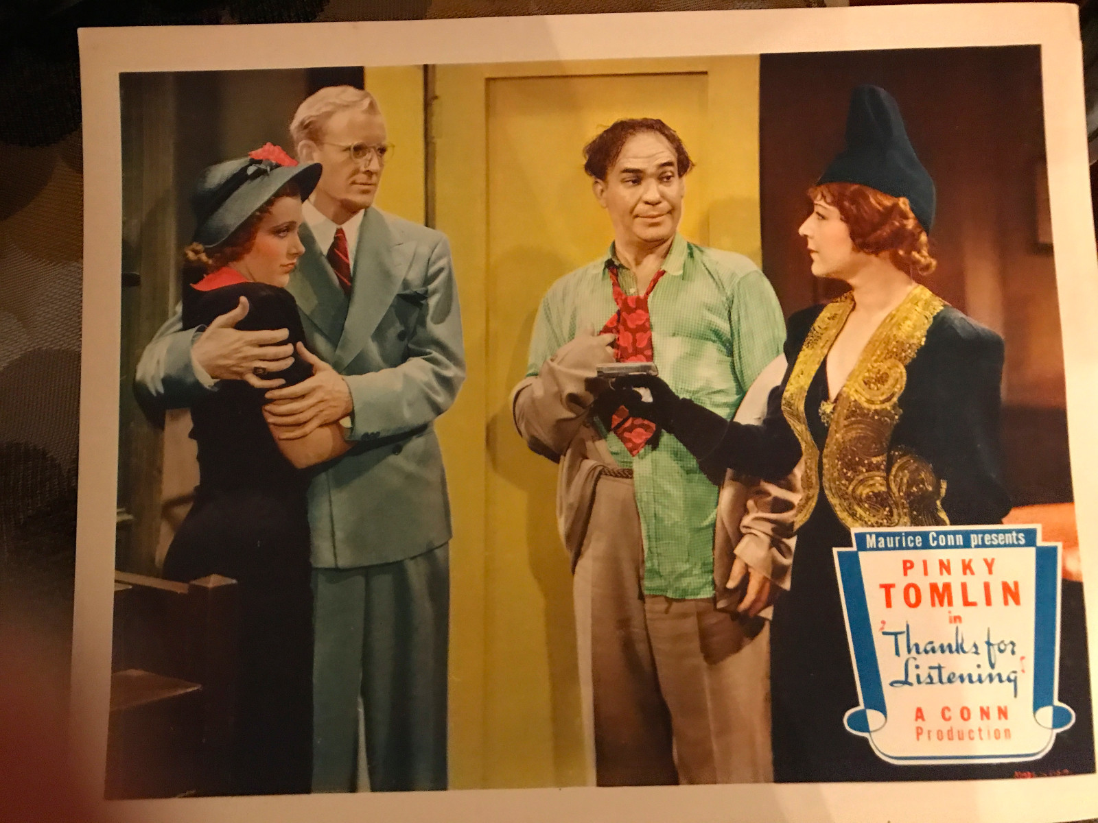 Thanks For Listening 1937 Conn musical lobby card Pinky Tomlin Maxine ...