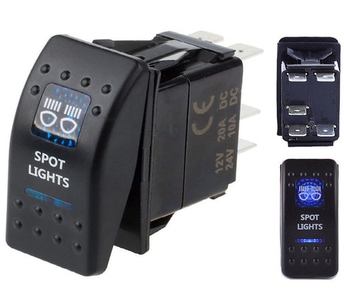 Spot Light 12V ARB Carling Rocker Waterproof Toggle Switch Blue LED Car ...