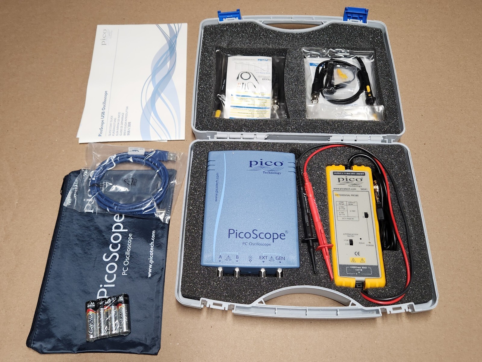 PicoScope 3204A 60 MHz 2-Channel USB Oscilloscope w/ TA041 Differential ...